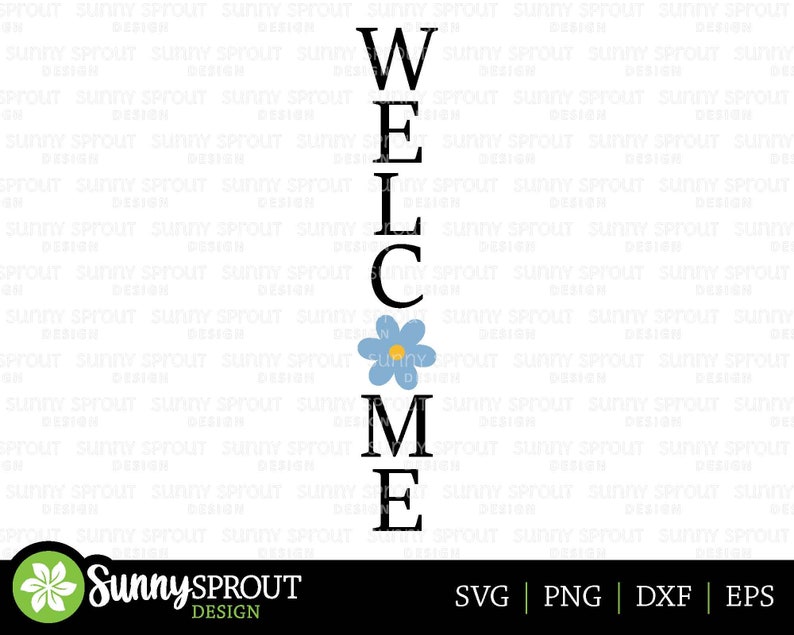 Welcome Flower Svg Porch Sign Svg Digital Download Spring - Etsy