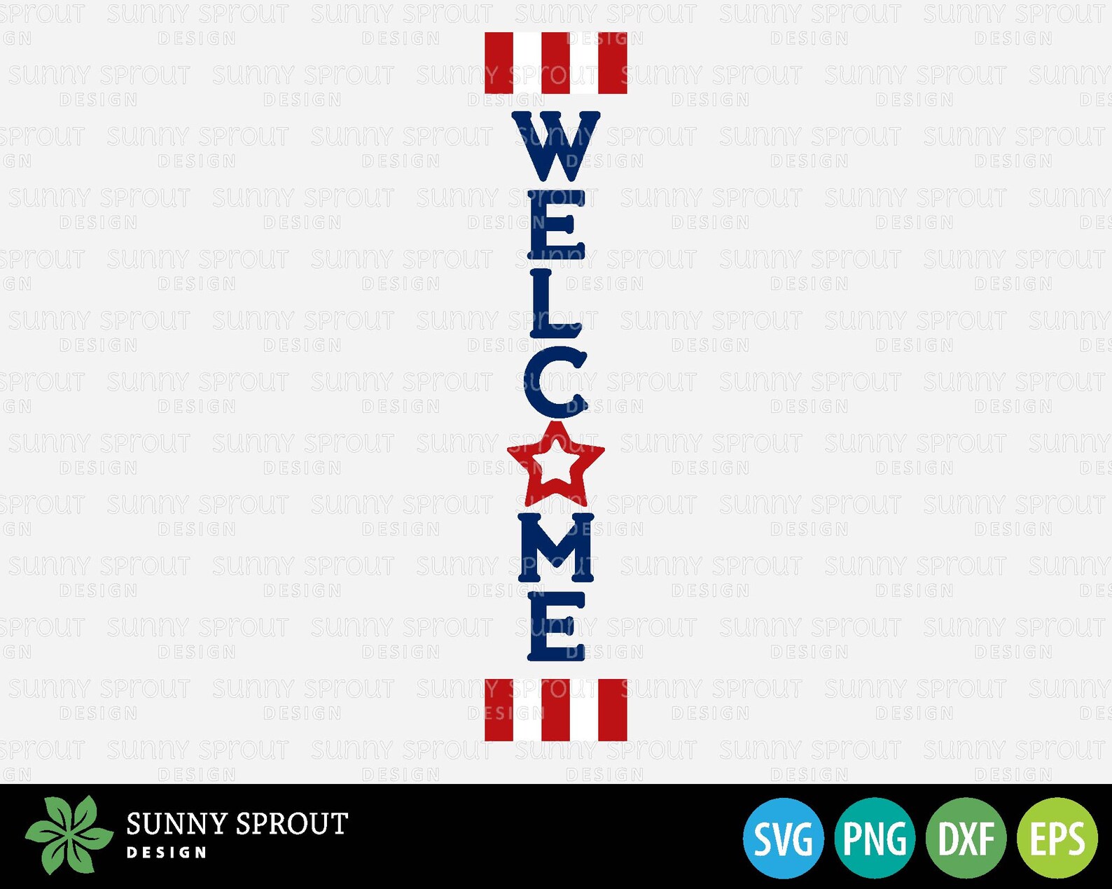 July 4th Welcome Sign Digital Download Print File Cricut | Etsy