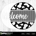 Welcome Cow Print Sign, Digital Download, Round Door Hanger Svg ...