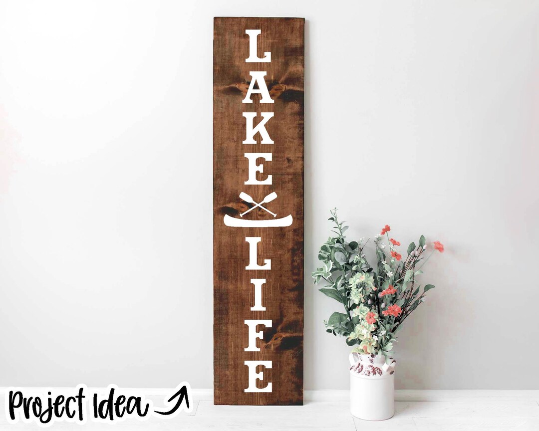 Lake Life Canoe Porch Sign, Digital Download, Cricut SVG Cut File ...