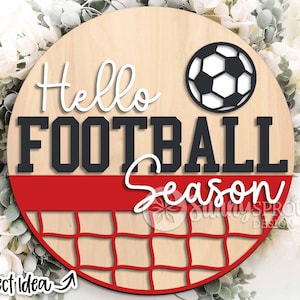 Sport Season Sign Bundle, Digital Download, Round Door Hanger Svg ...