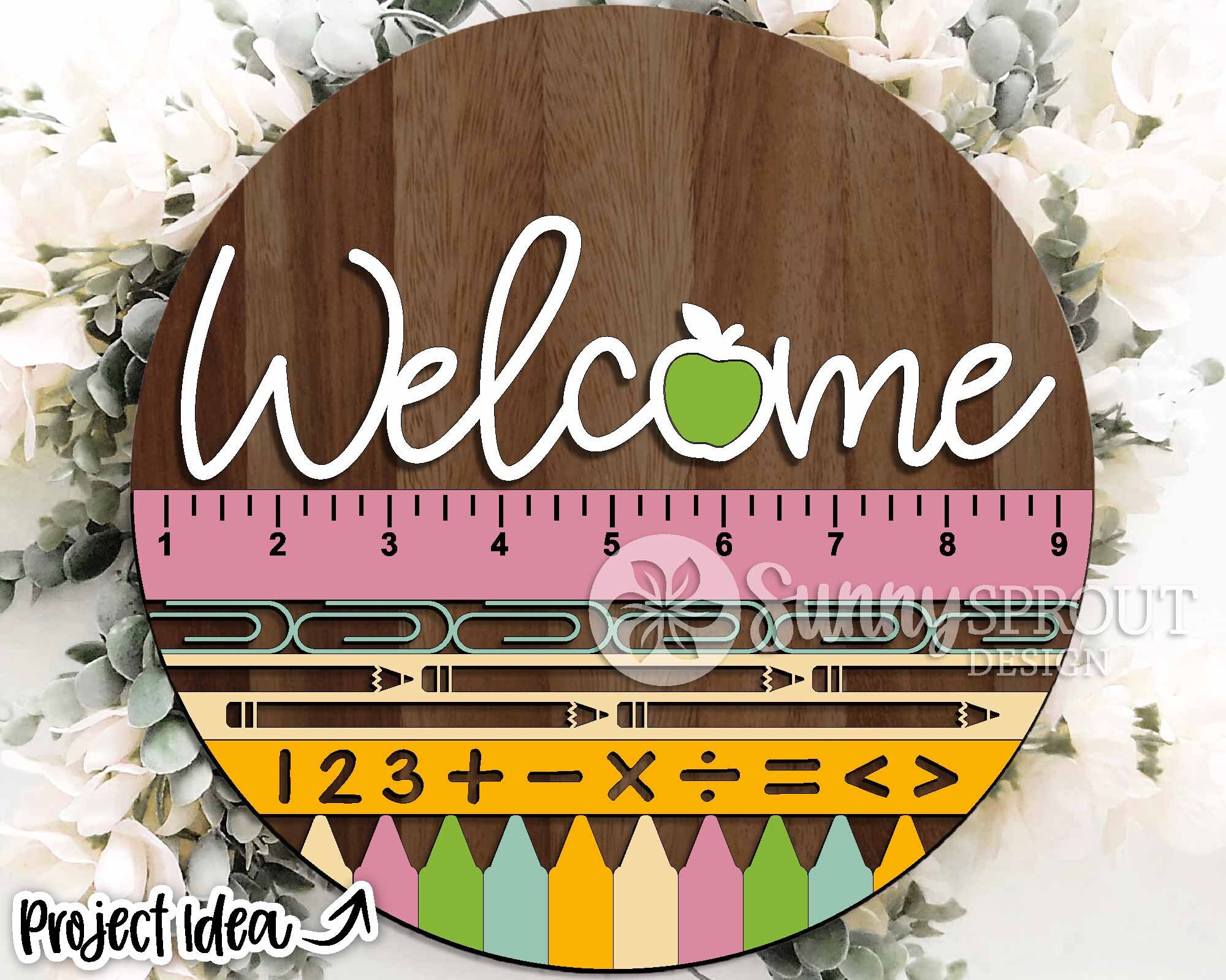 Classroom Welcome Sign Digital Download Glowforge Laser - Etsy