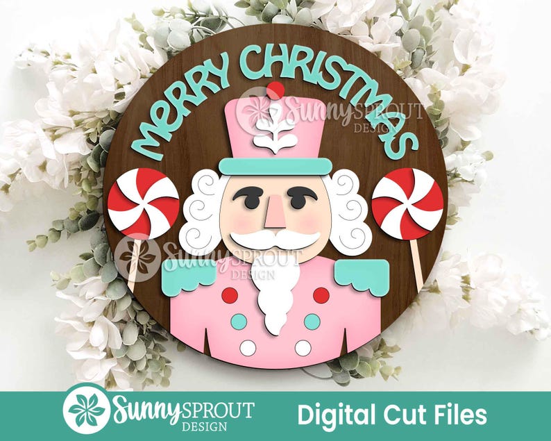 Merry Christmas Nutcracker Sign, Digital Download, SVG Laser Cut File ...