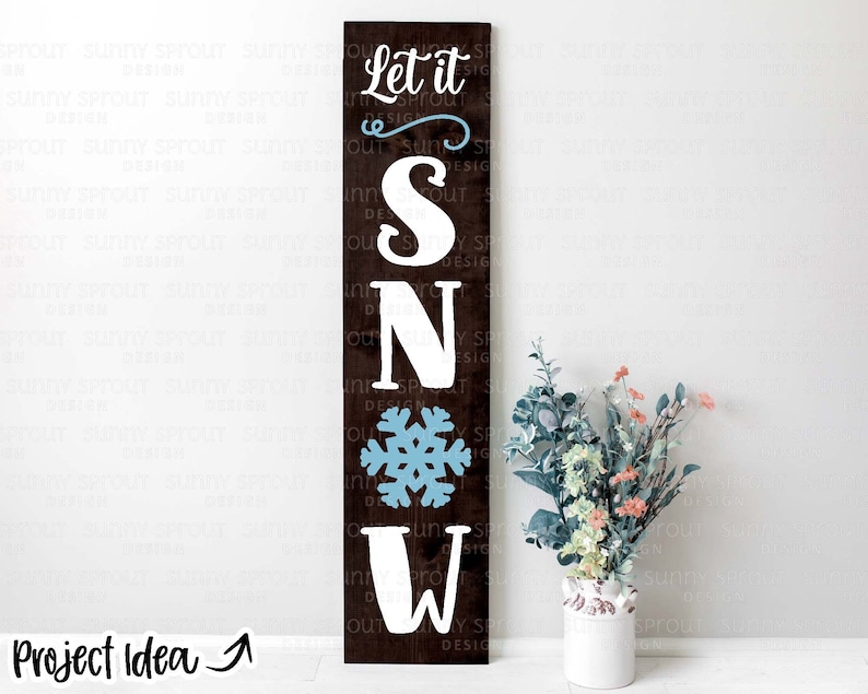 Let It Snow Snowflake Digital Download Print File Cricut - Etsy