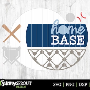Home Base Baseball Softball Sign, Digital Download, Round Door Hanger ...