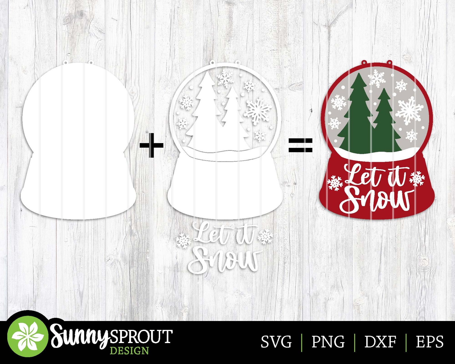 Let It Snow Snow Globe Sign, Digital Download, Winter Door Hanger Svg ...