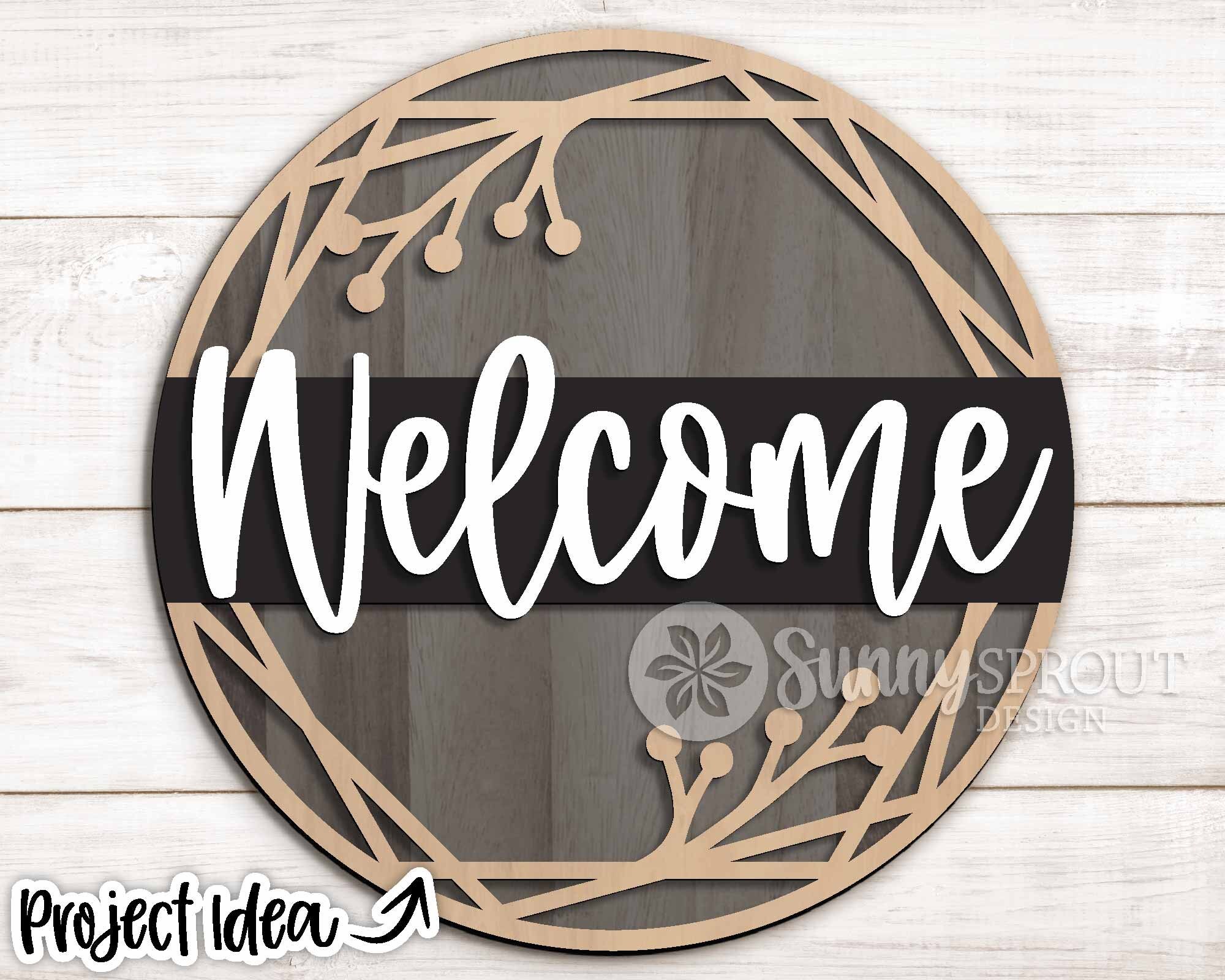 Geometric Hexagon Welcome Sign Digital Download Round Door - Etsy