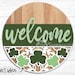 Welcome Clover Svg, Porch Sign Svg, St Patricks Day Svg, Shamrock ...