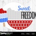 Sweet Freedom Popsicle Sign, Round Door Hanger Svg, July 4th Sign ...