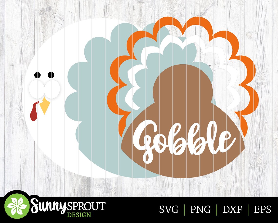 Gobble Turkey Sign Digital Download Round Door Hanger Svg - Etsy