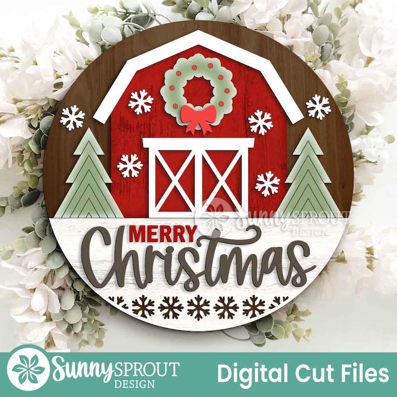 Winter at the Round Barn - Etsy