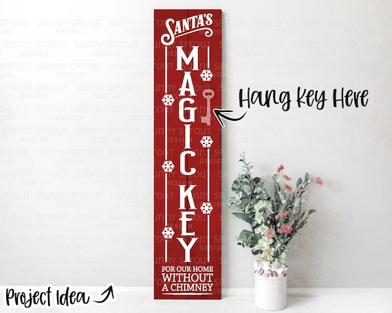 Santa's Magic Key Porch Sign Digital Download Print - Etsy