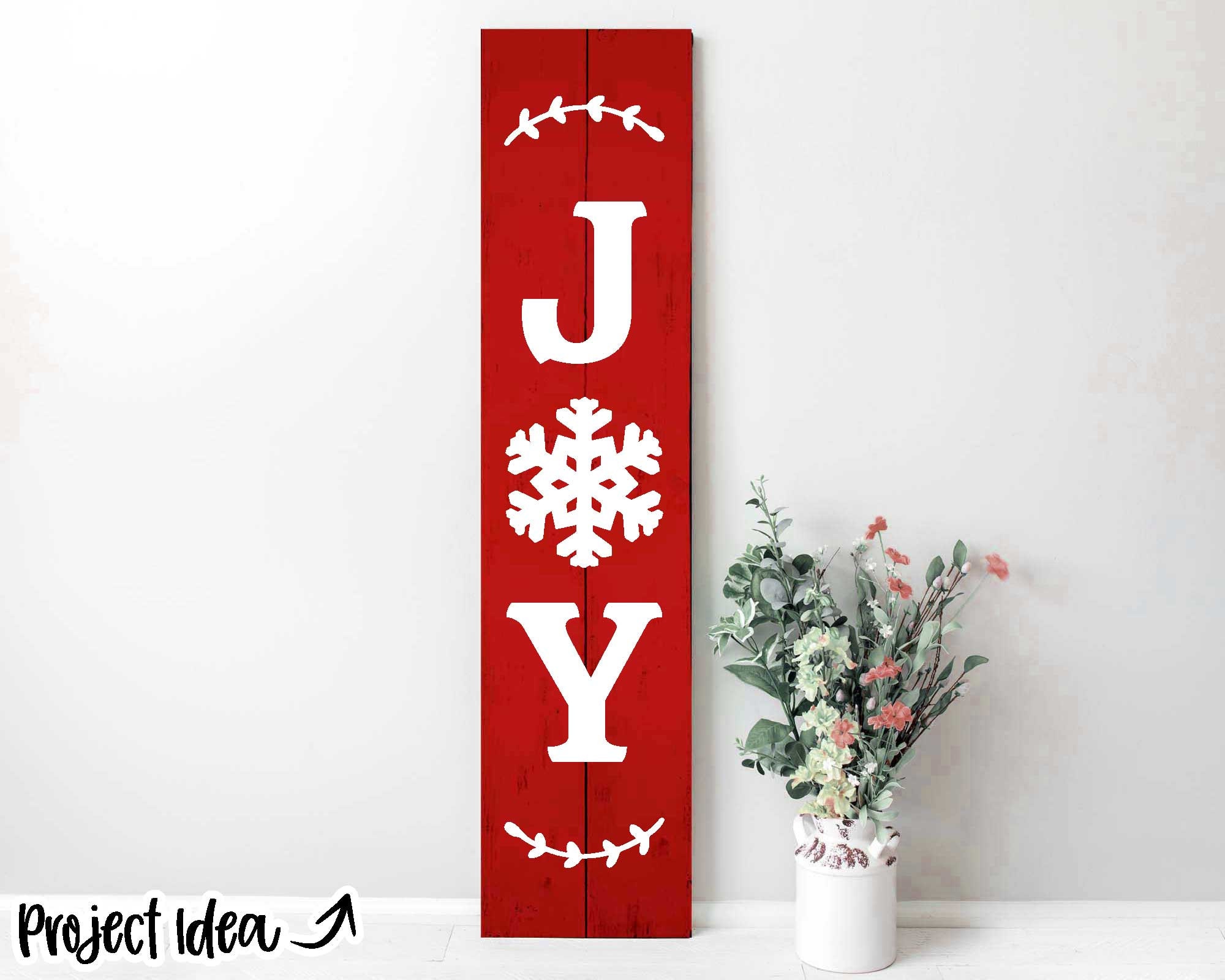 JOY Christmas Porch Sign, Cricut SVG Cut File, Silhouette Cut File ...