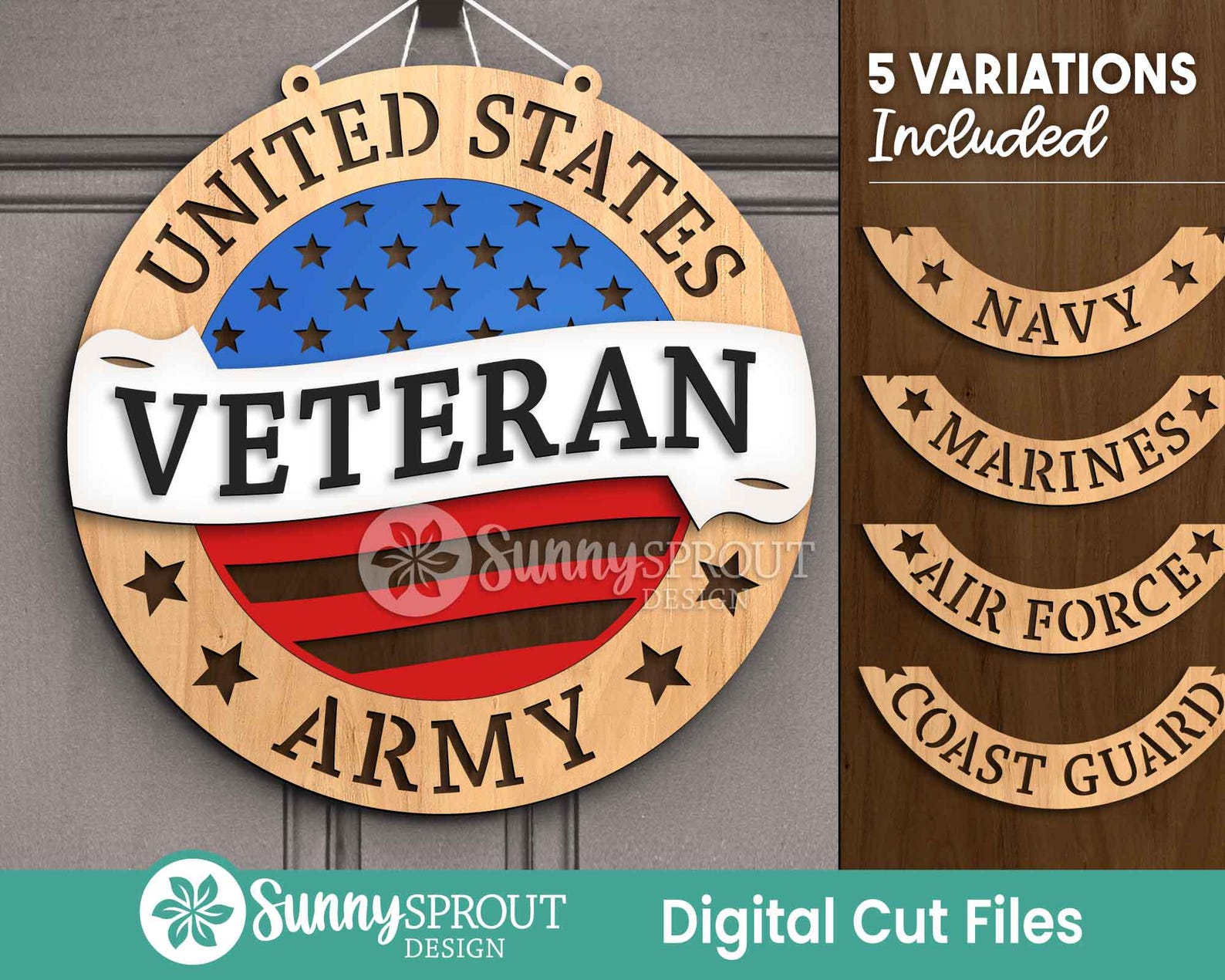 United States Military Veteran Sign | Digital Download | SVG Laser Cut ...