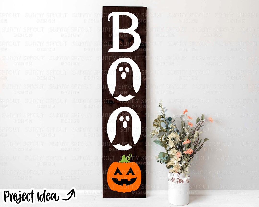BOO Halloween Porch Sign; Digital Download | Print File, Cricut ...