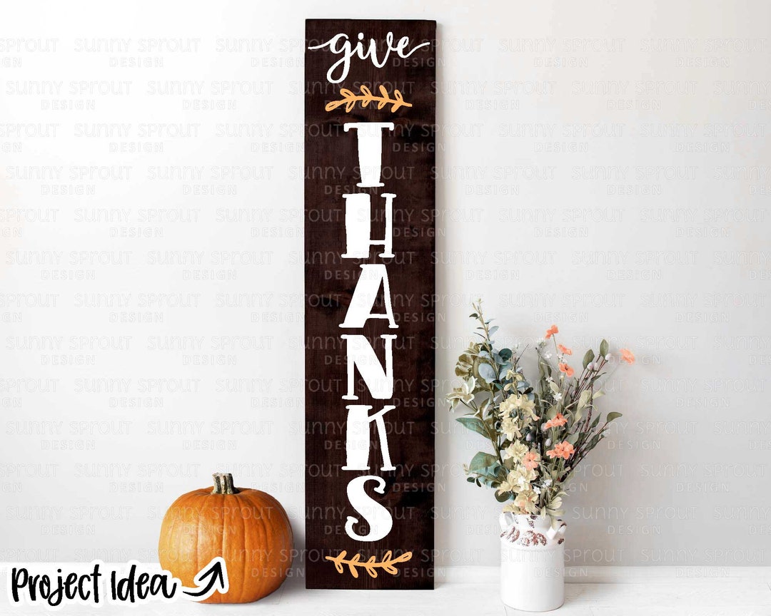 Give Thanks Digital Download | Print File, Cricut, Silhouette Cut File ...