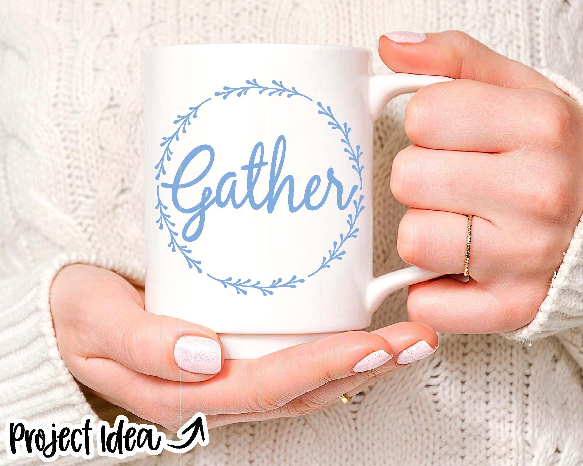 Gather Round Wreath SVG, Digital Download, Cricut Cut File, Silhouette ...