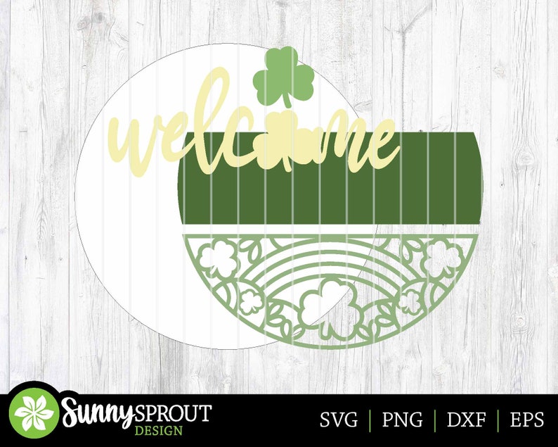 St. Patrick's Day Welcome Sign Digital Download Round - Etsy