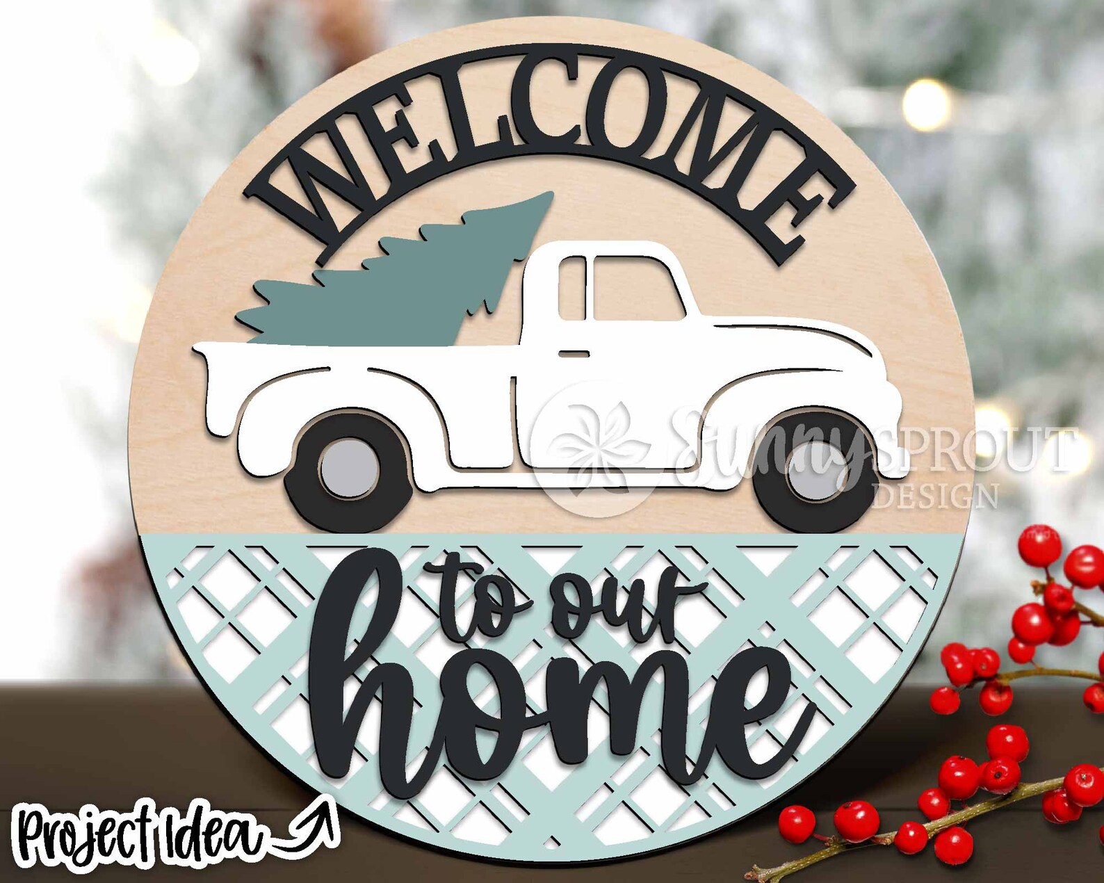 Welcome to Our Home Truck Sign DIGITAL Download Round Door - Etsy