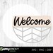 Chevron Geometric Welcome Sign, Digital Download, Round Door Hanger Svg ...