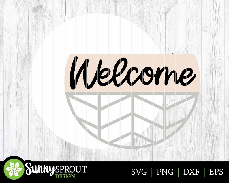 Chevron Geometric Welcome Sign Digital Download Round Door - Etsy