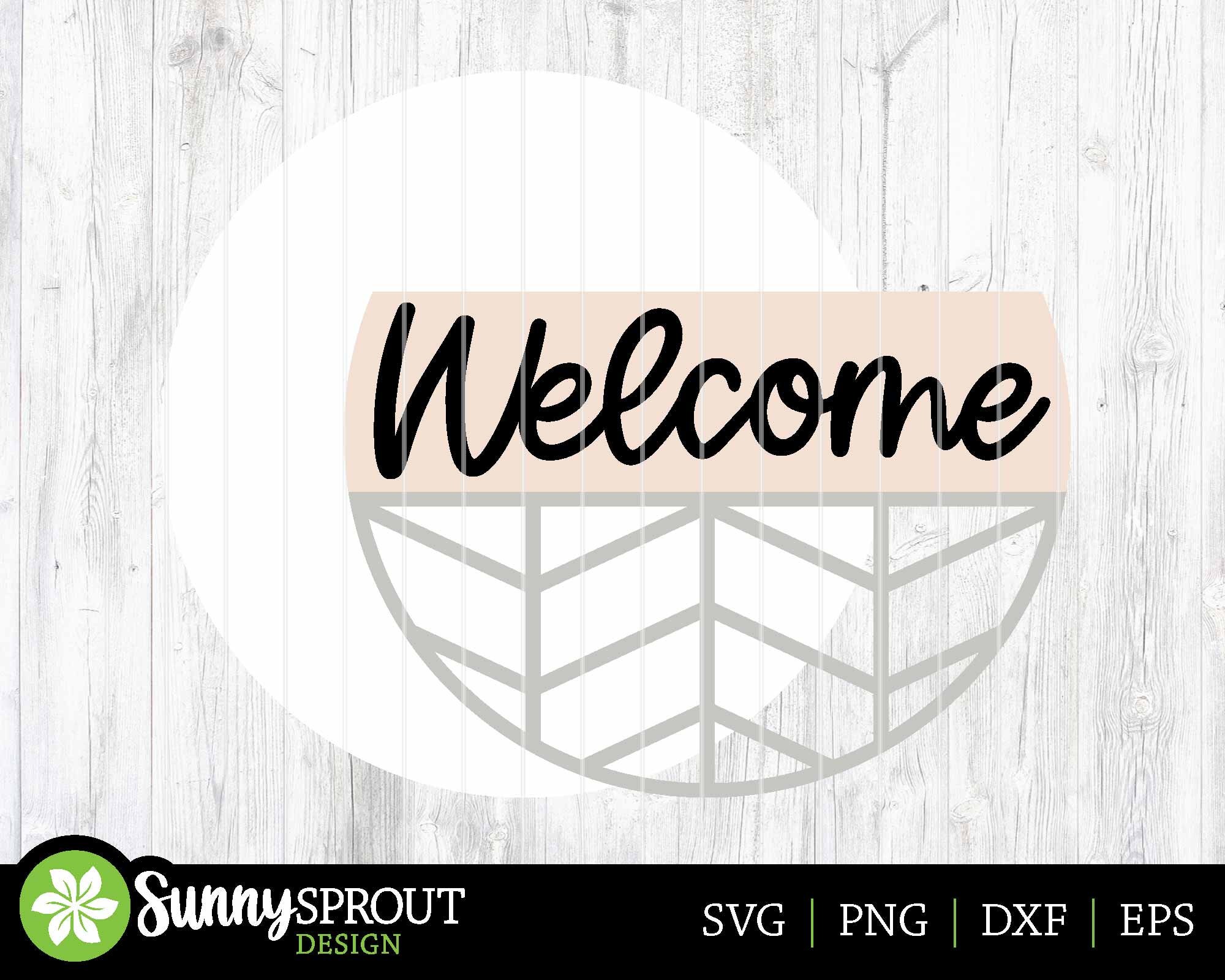 Chevron Geometric Welcome Sign, Digital Download, SVG Laser Cut File ...