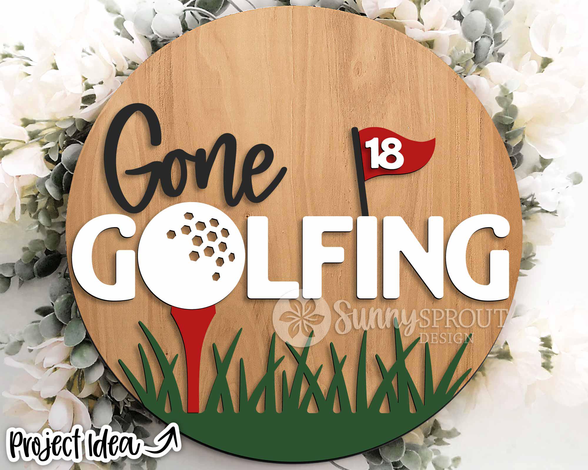 Gone Golfing Sign, Digital Download, SVG Laser Cut File, Cricut, Round ...