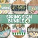 Spring Sign Bundle 4, Round Door Hanger Svg, Glowforge Laser File ...