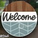Chevron Geometric Welcome Sign, Digital Download, Round Door Hanger Svg ...