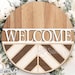 Chevron Geometric Welcome Sign, Digital Download, Round Door Hanger Svg ...