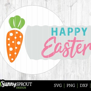 Happy Easter Carrot Sign, Digital Download, Round Door Hanger ...