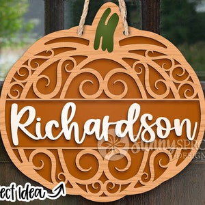 Thanksgiving Laser Sign Bundle, Round Door Hanger, Glowforge Laser File ...