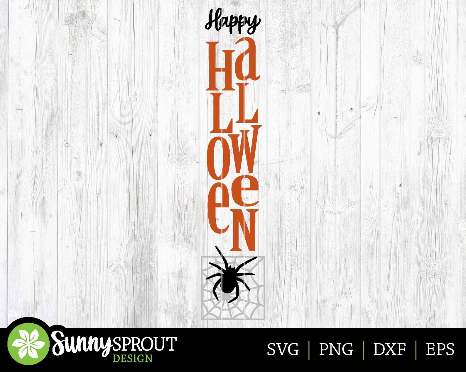 Happy Halloween Spiderweb Sign, Digital Download, Vertical Porch Leaner ...