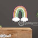 Rainbow & Clouds SVG Cut File, Digital Download, Kids Hanging Wall Art ...