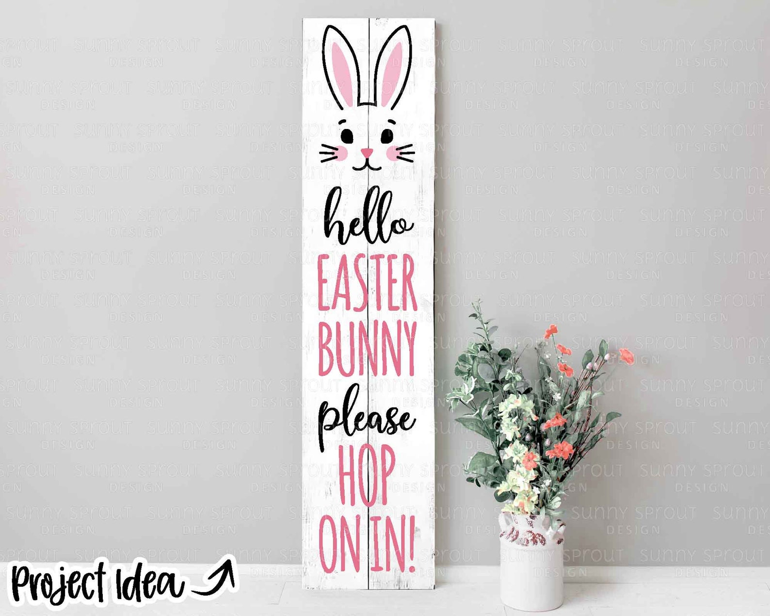 Hello Easter Bunny Svg Porch Sign Svg Digital Download - Etsy