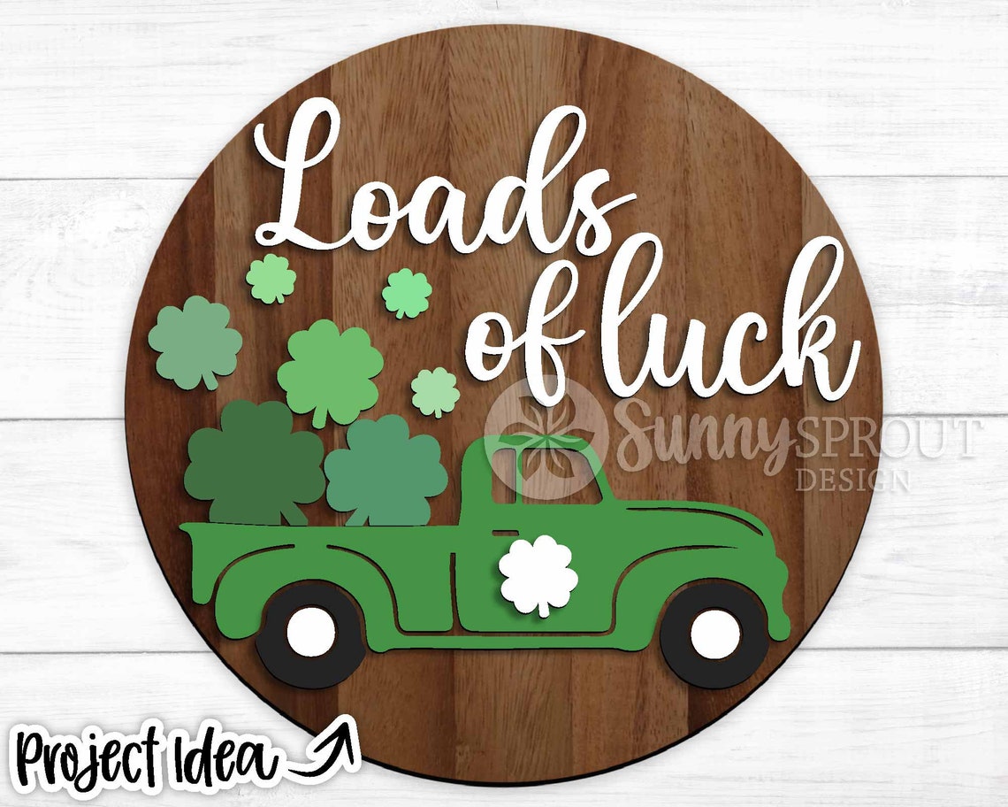 Loads of Luck Truck Sign Digital Download Round Door Hanger - Etsy