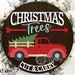 Christmas Trees Truck Sign, DIGITAL Download, Round Door Hanger Svg ...