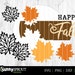 Happy Fall Maple Leaves Sign, Digital Download, Round Door Hanger Svg ...