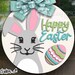 Happy Easter Bunny Egg Sign, Digital Download, Round Door Hanger ...