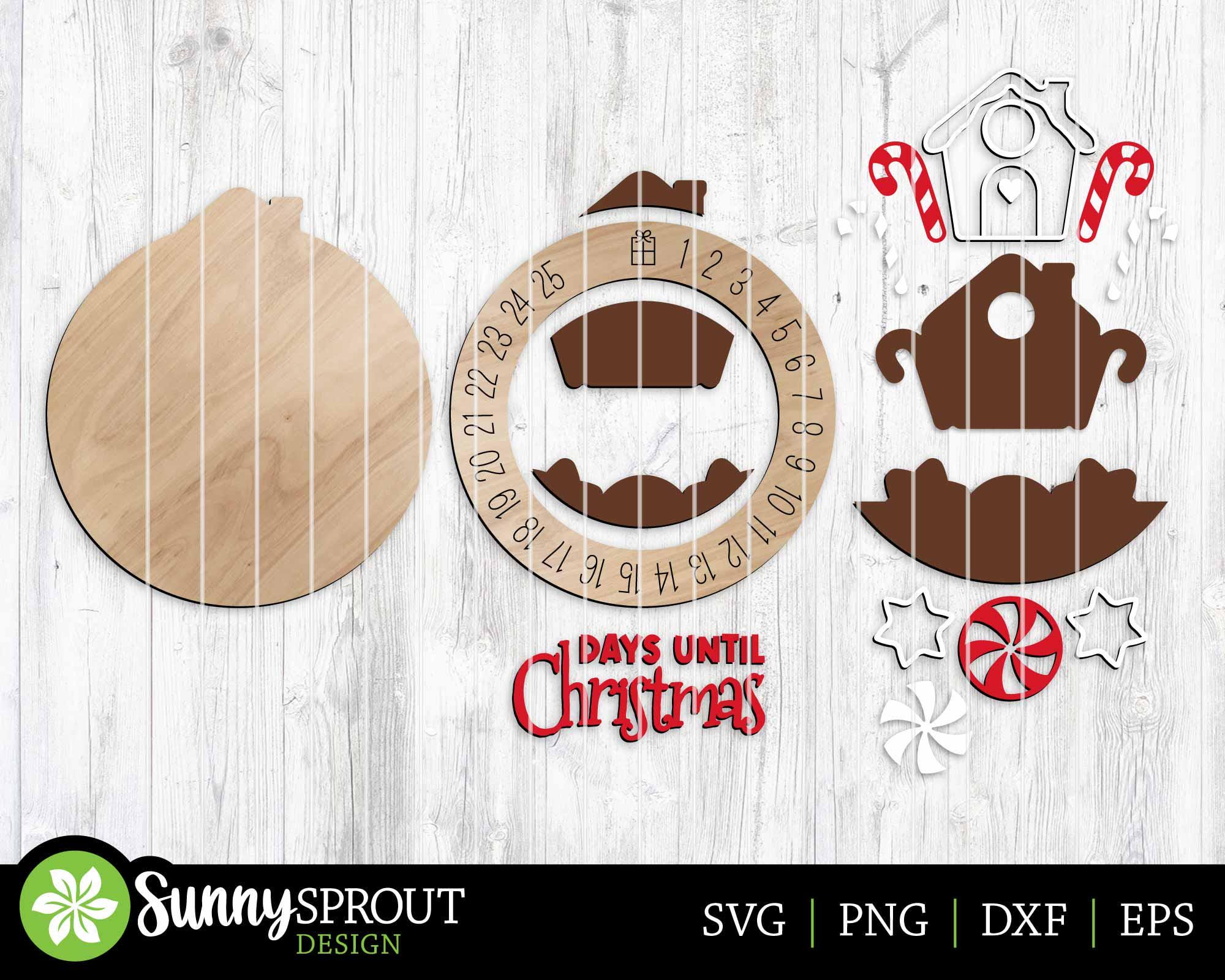 Days Until Christmas Gingerbread Countdown Sign, Digital Download, SVG ...