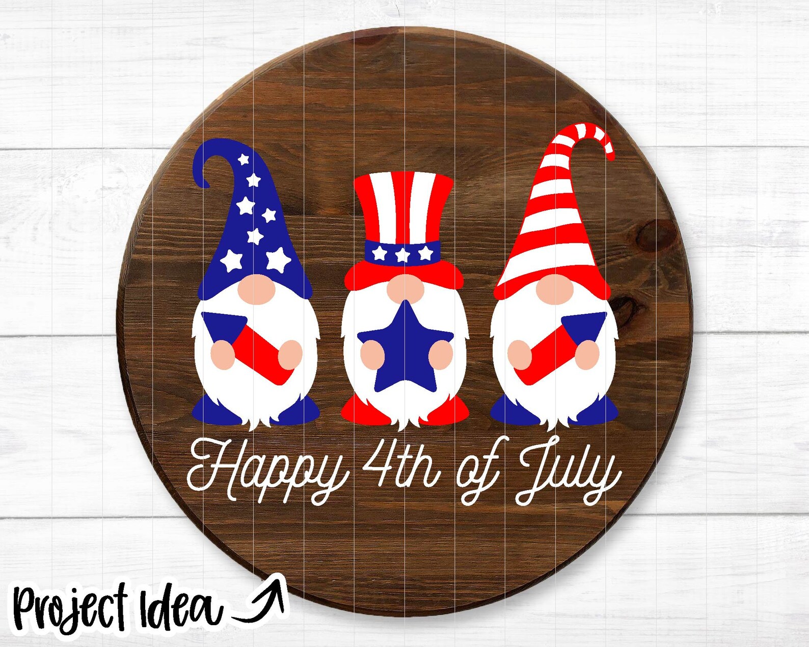 Three Gnomes Happy 4th of July Digital Download Print File | Etsy