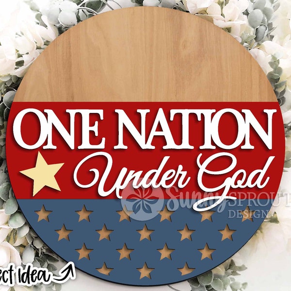 One Nation Under God Sign - Etsy