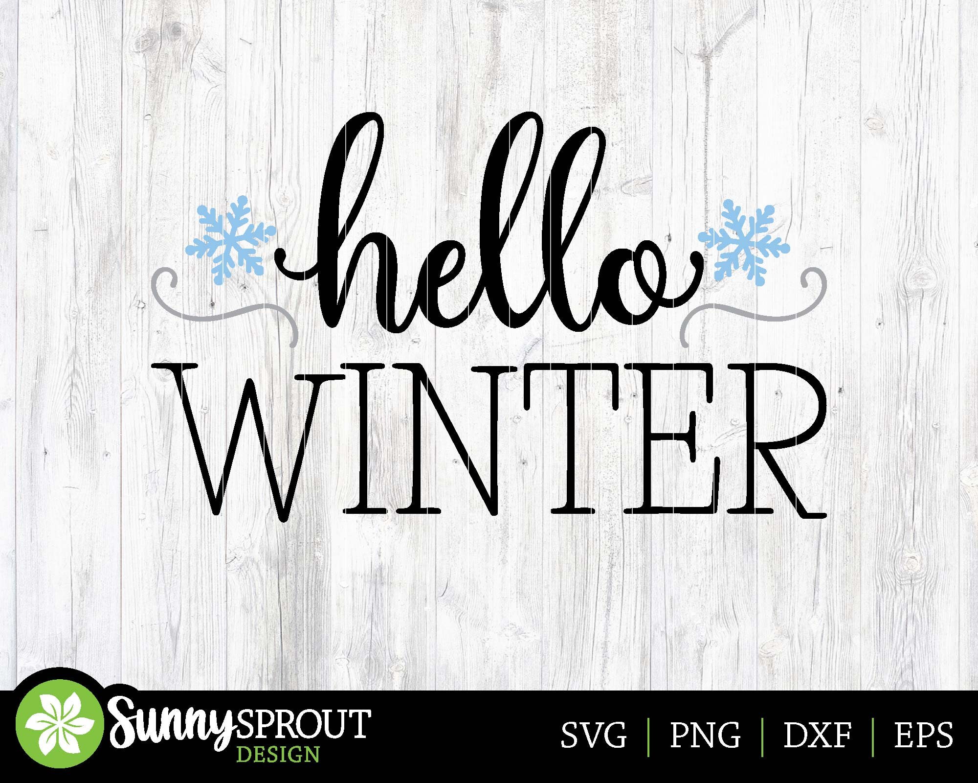 Hello Winter Digital Download Print File Cricut - Etsy