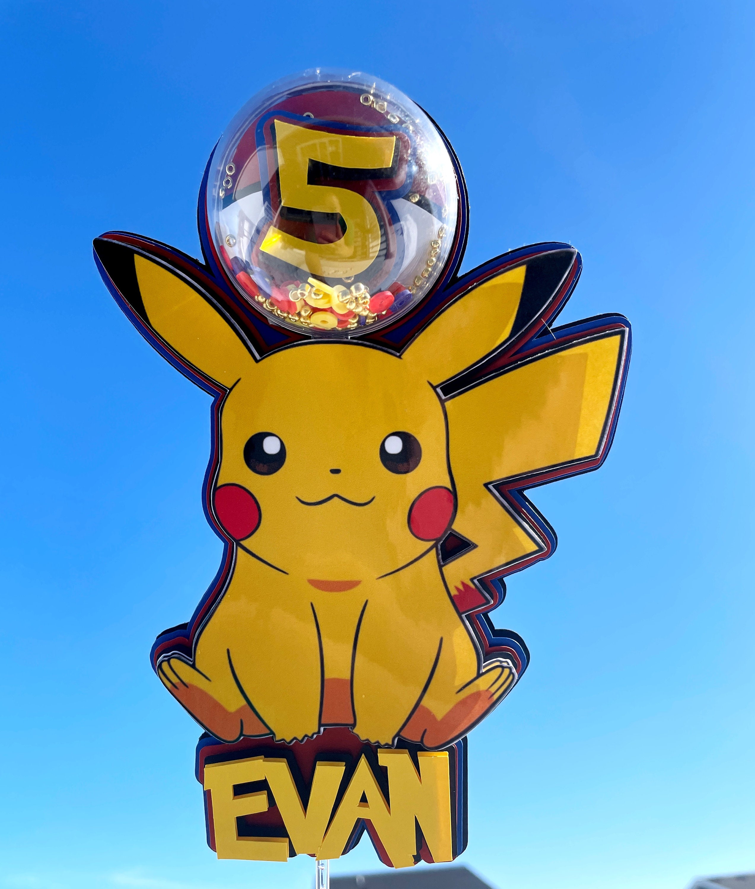 Customized Pikachu Pokemon Cake Topper/ Pokemon Party / Pikachu ...