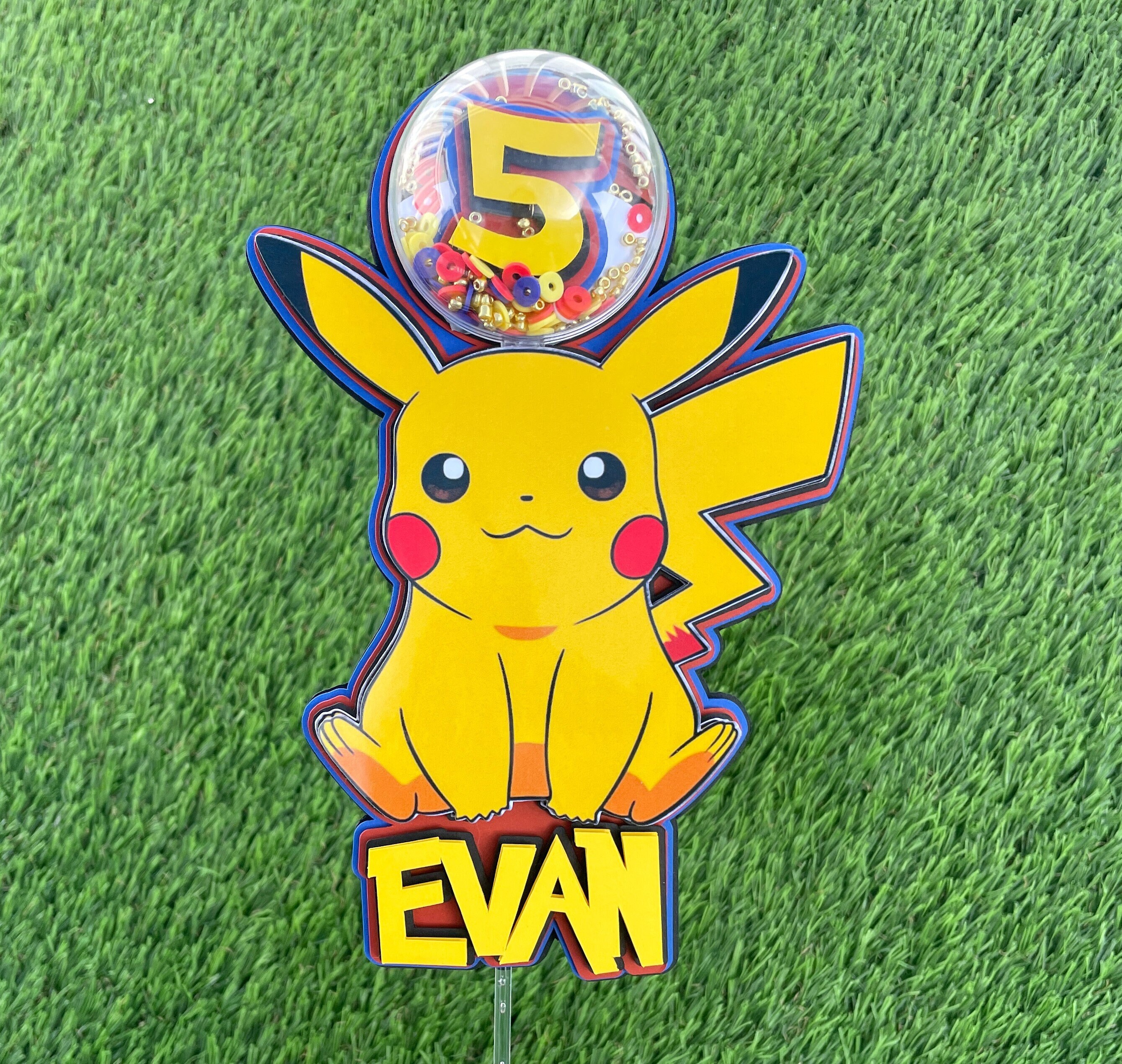 Customized Pikachu Pokemon Cake Topper/ Pokemon Party / - Etsy