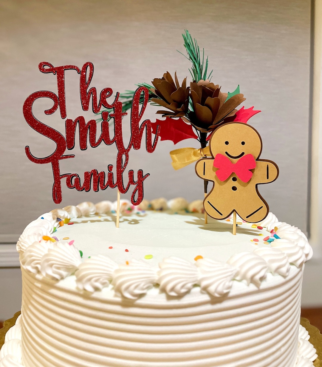 Christmas Cake Topper | Birthday Cake Topper | Holiday Cake Topper ...