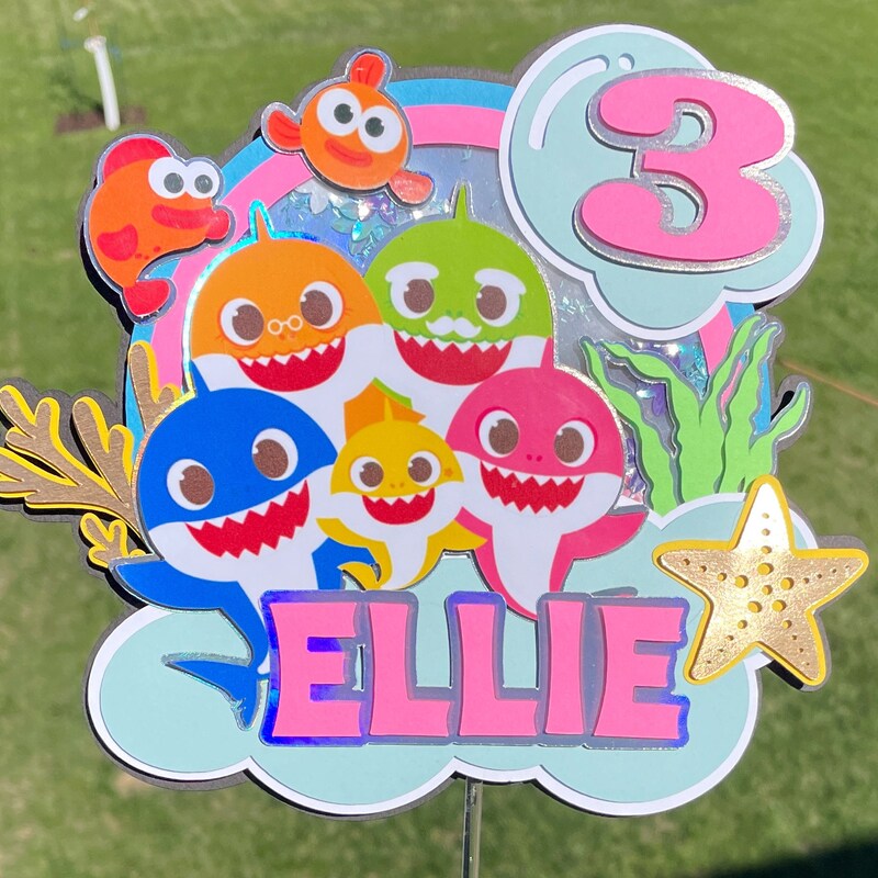 Baby Shark Cake Toppers - Etsy