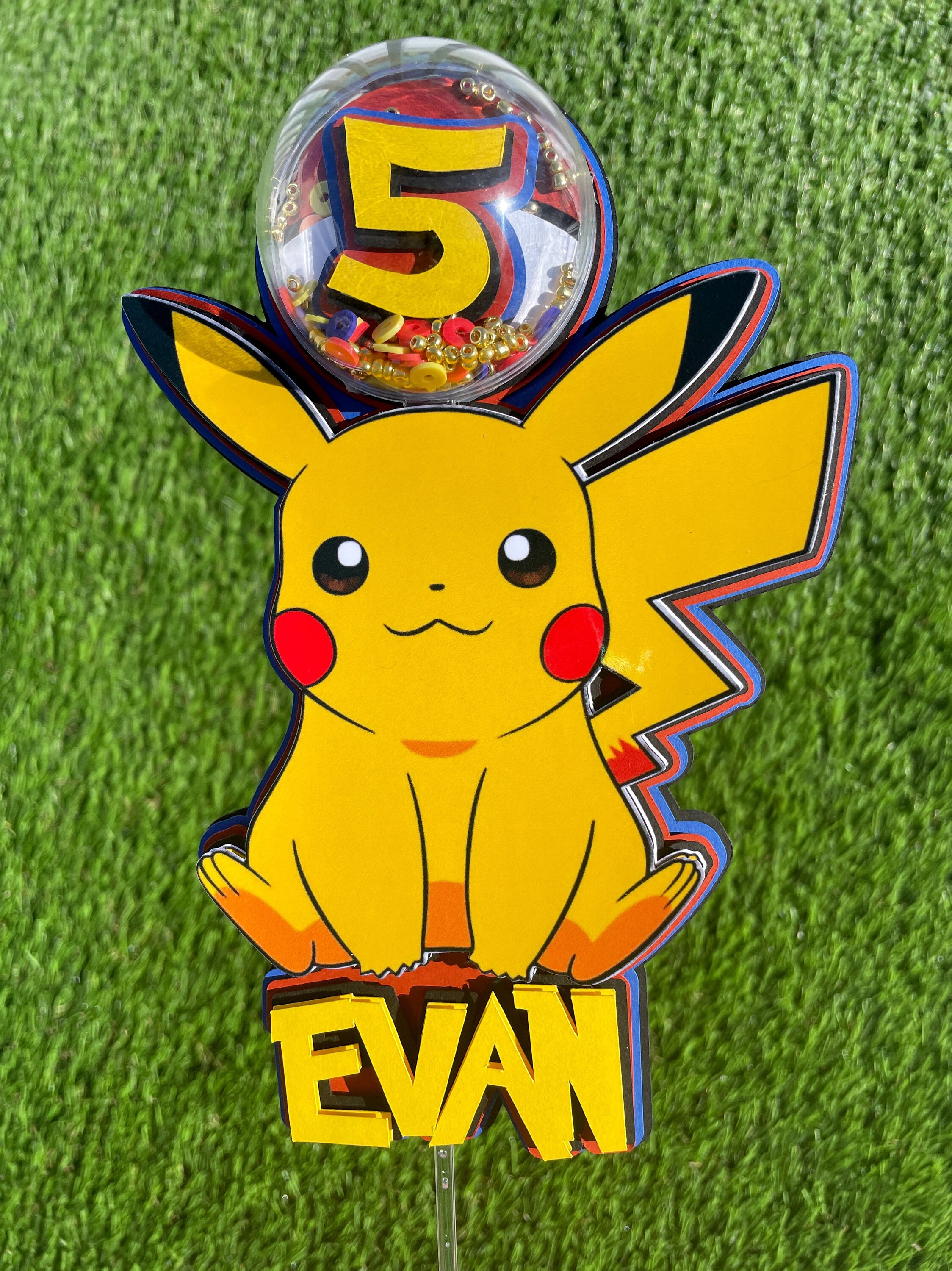 Customized Pikachu Pokemon Cake Topper/ Pokemon Party / Pikachu ...