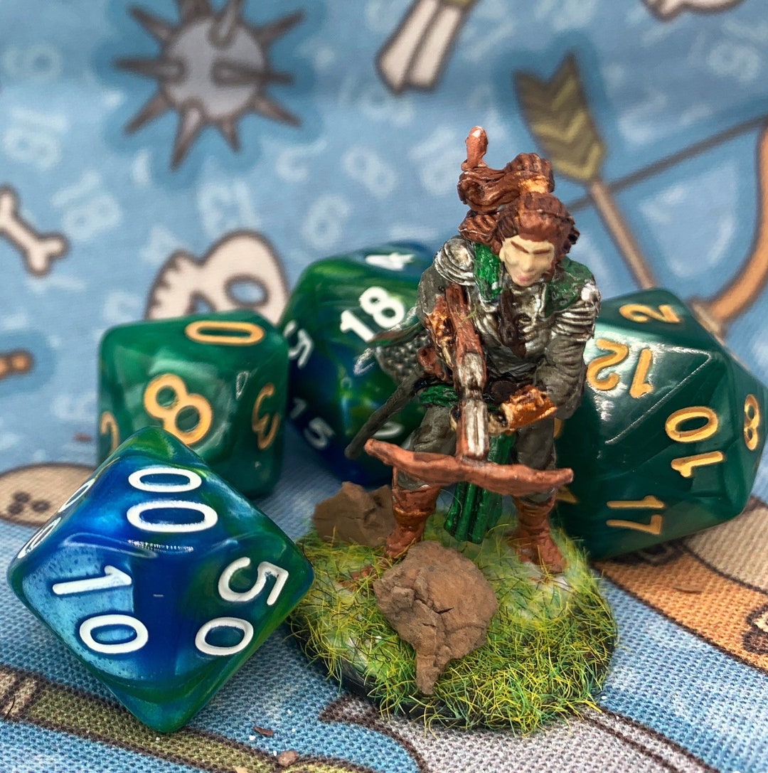 Dungeons and Dragons Miniature Female Ranger Bard Rogue - Etsy