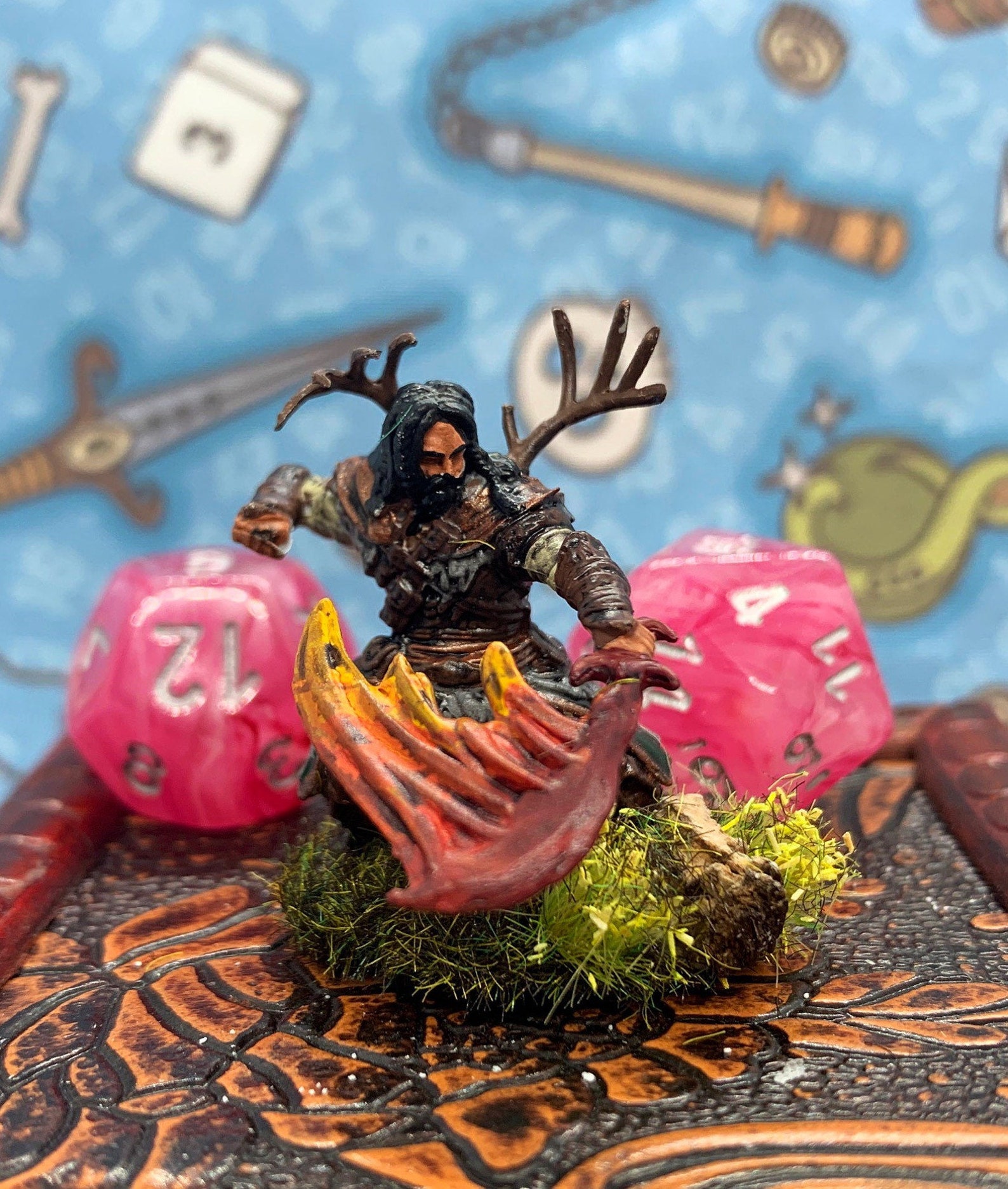 Dungeons and Dragons Miniature Druid Wizard Spellcaster | Etsy